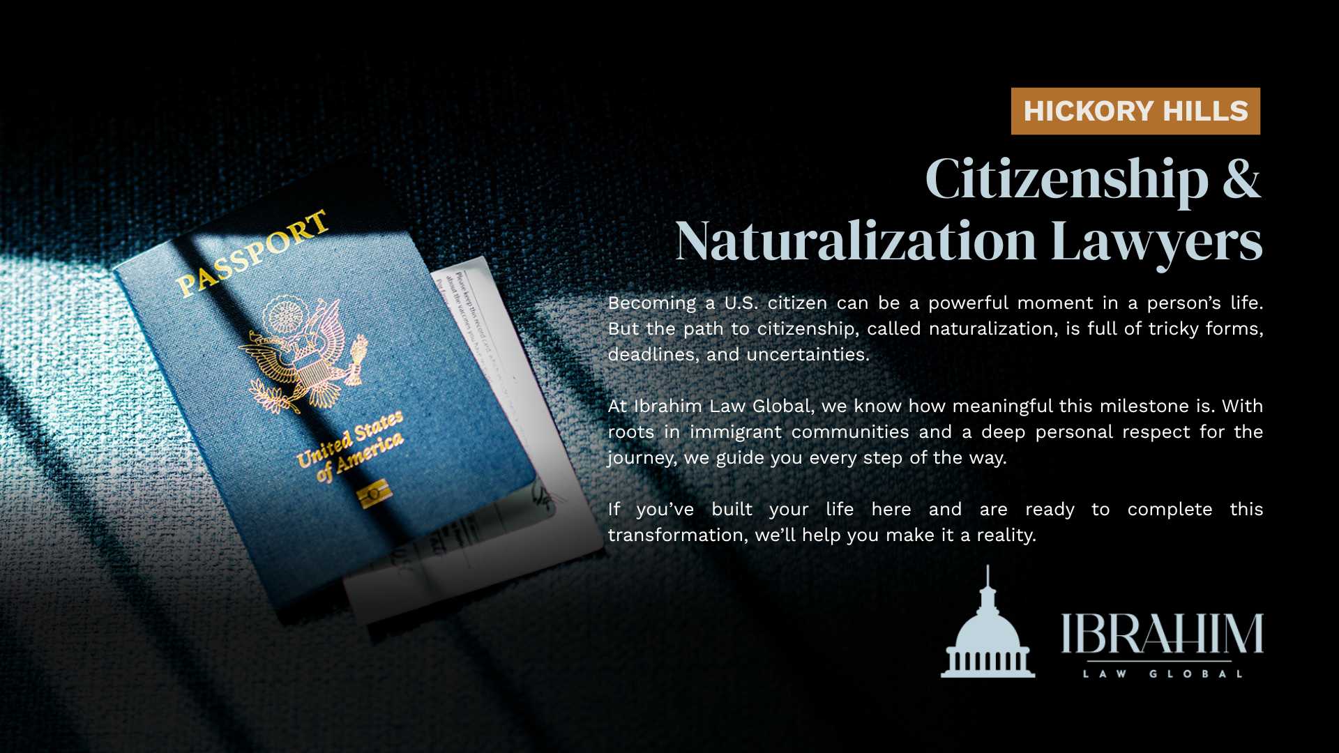 Citizenship & Naturalization Lawyer Hickery Hills Illinois